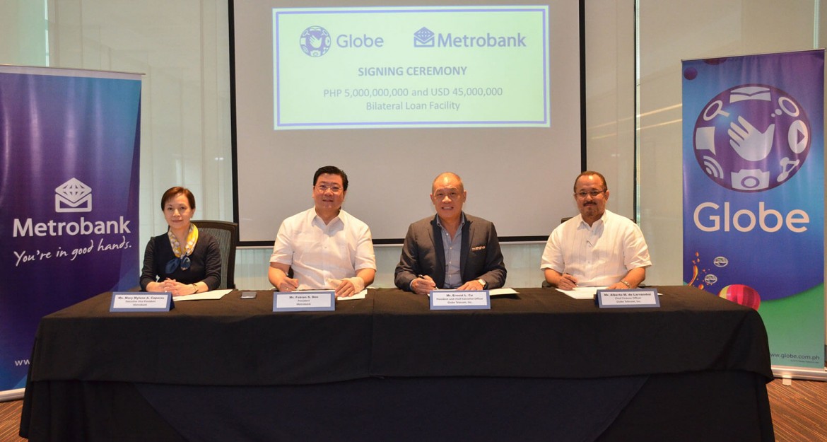 Globe Telecom signs P5B and $45M term loan with Metrobank - MyCebu.ph ...
