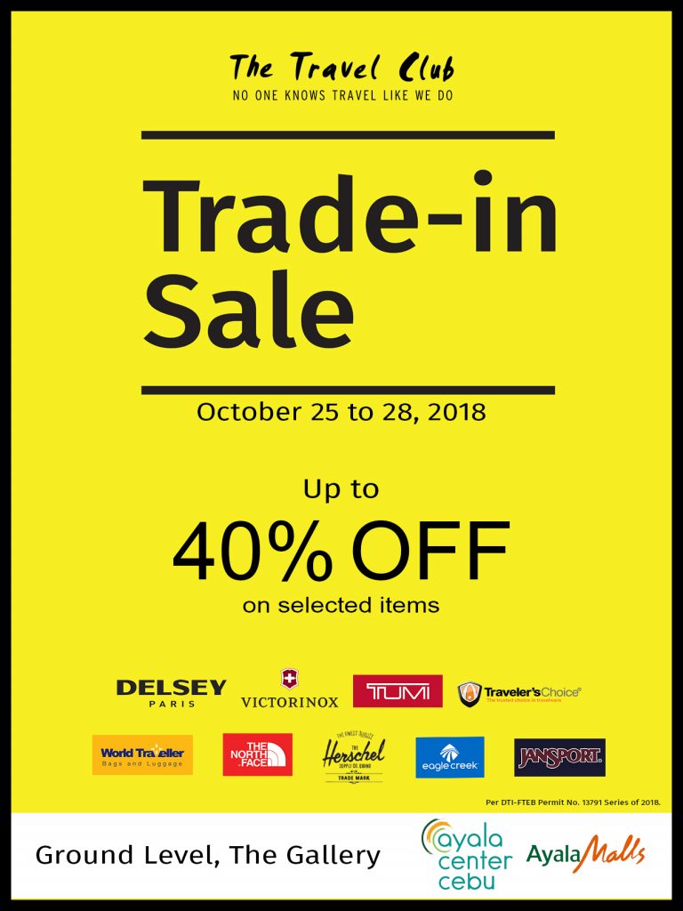 The Travel Club Trade-In Sale goes to Cebu, Davao